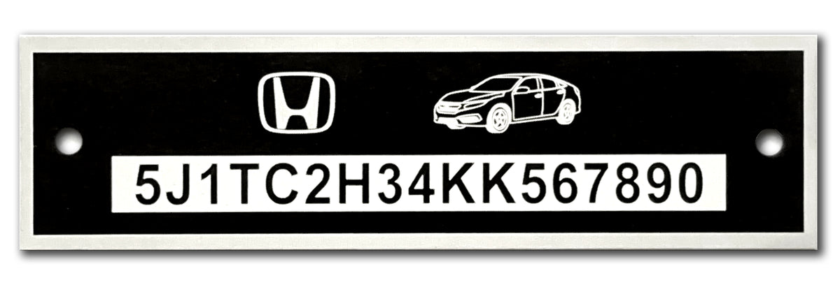 Custom Engraved Outdoor VIN Tag or HIN Tag Vehicle Identification Numb ...