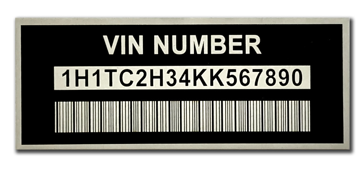 Custom Engraved Outdoor VIN Tag or HIN Tag Vehicle Identification Numb ...