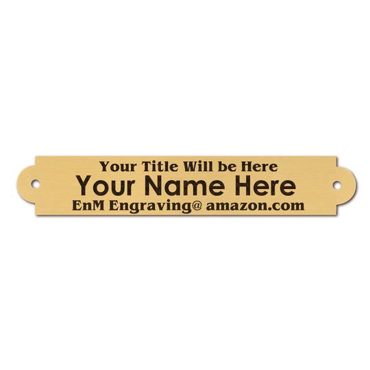 Custom Engraved Nameplate with Decorative Ends – EnM Engraving